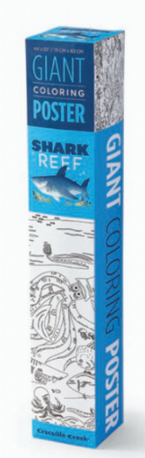 SHARK REEF COLORING POSTER – jaZams